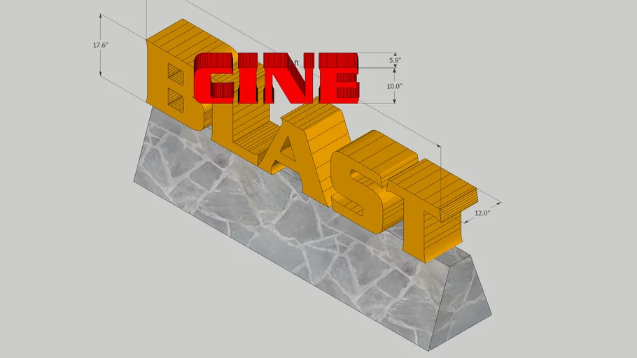 Cine Blast Signage | 3D Warehouse