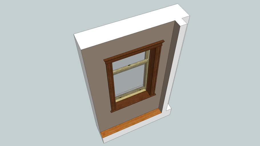 Window with sliding sashes and weights | 3D Warehouse