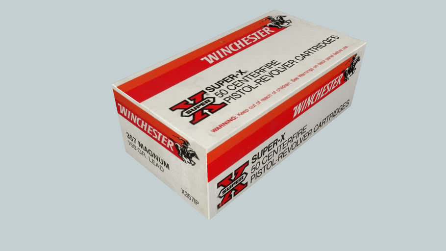 Winchestre Super X.White box ,357 Magnum,Ammo box | 3D Warehouse