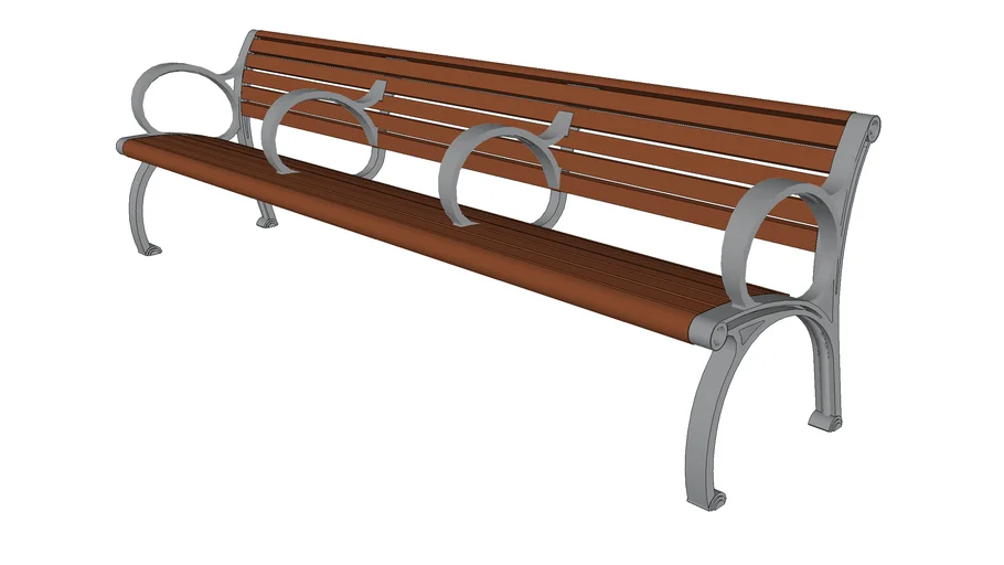 Plainwell 96' Bench | 3D Warehouse
