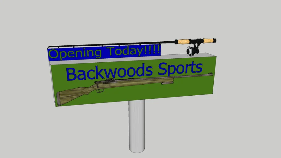 Backwoods Sports sign | 3D Warehouse