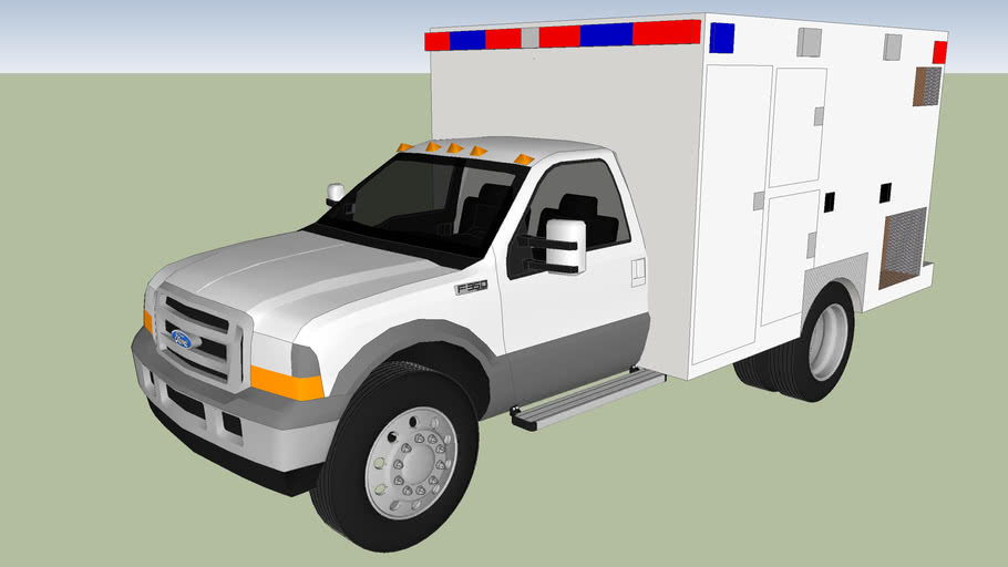 Type 1 ambulance model 2000 ford f350 | 3D Warehouse