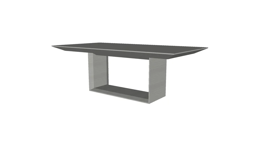 Greenwich 87in. Dining Table in Acier by Modloft | 3D Warehouse