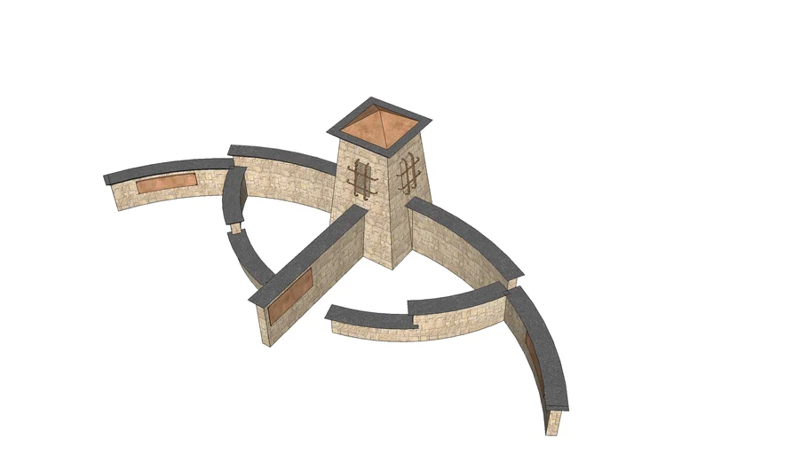 commercial development corner feature | 3D Warehouse