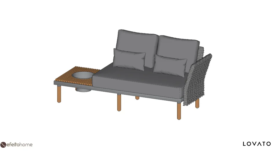 Sofá Brescia modulo lateral | 3D Warehouse