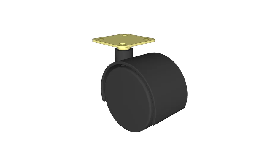 caster, 2 inch, dual wheel, swivel McMaster-Carr 24215T72 | 3D Warehouse