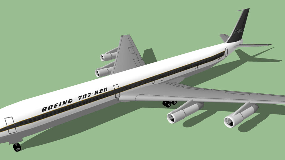 Boeing Commercial Airplanes (1967 CONCEPT]) - Boeing 707-820 | 3D Warehouse