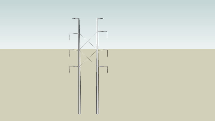 h frame transmission pole | 3D Warehouse