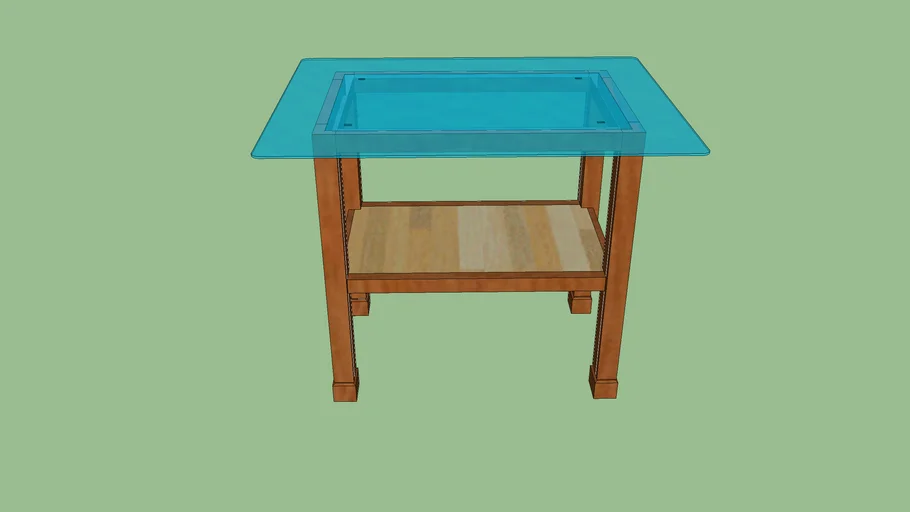 Glass table (+storage) | 3D Warehouse
