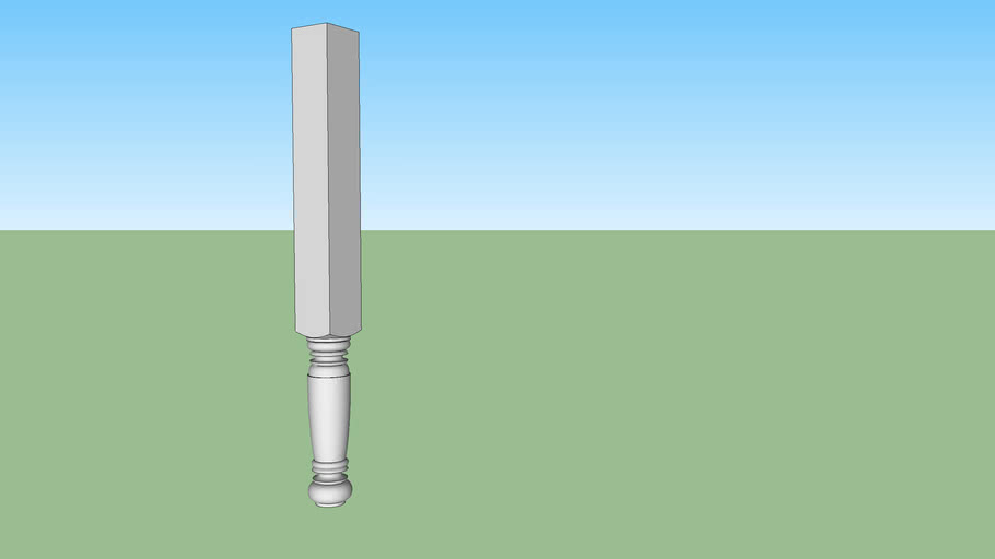 tablelegs.com Ex-Long-Post Country Kitchen Legs 36' Part #303CXL36 | 3D ...