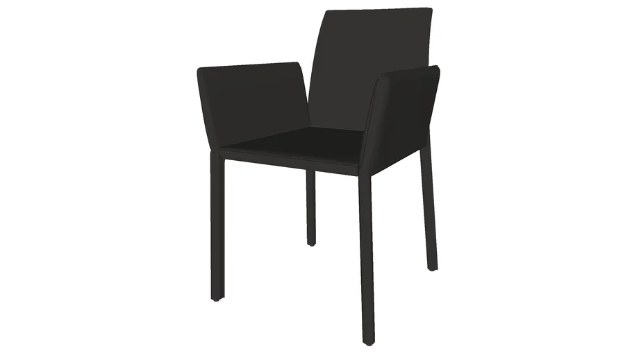 Sanctuary Dining Arm Chair in Brown Reclaimed Leather by Modloft | 3D ...