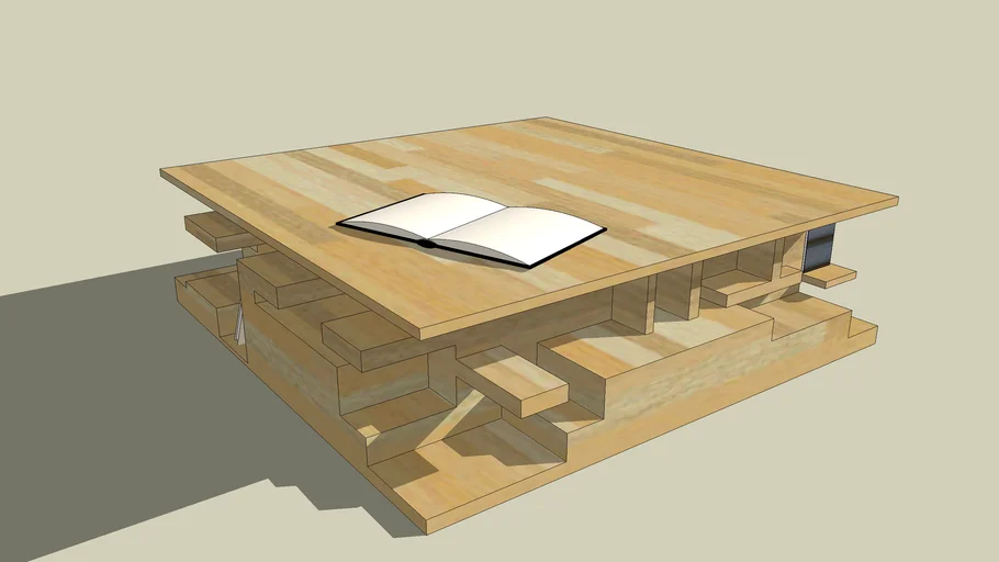 wooden coffee table | 3D Warehouse