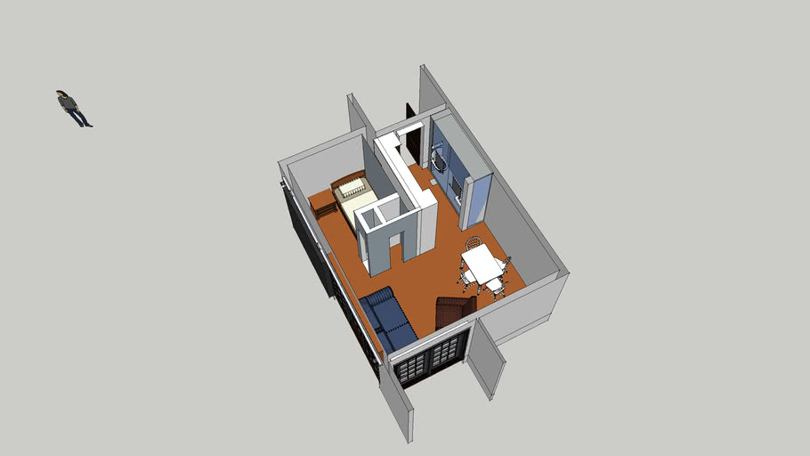 Container Cabin 2 - 8x20 | 3D Warehouse