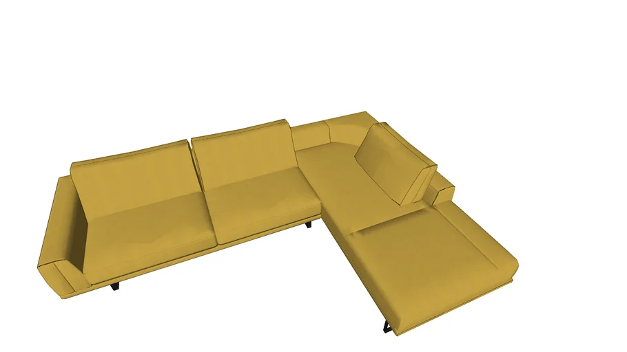 Natuzzi Tempo Sofa 2834 | 3D Warehouse