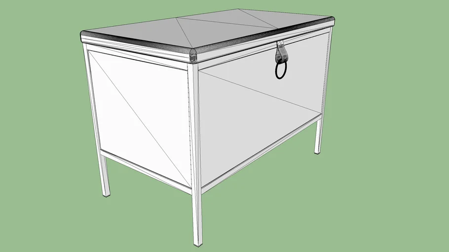 Maze Frank bench with storage | 3D Warehouse