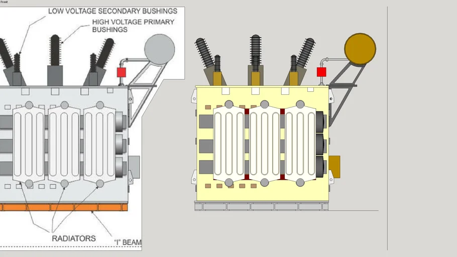 O Gauge operational substation power transformer | 3D Warehouse