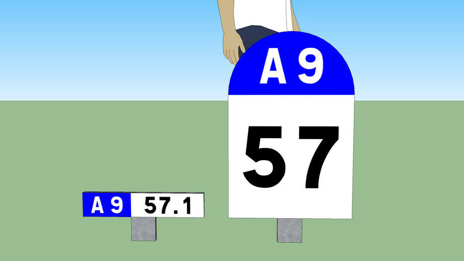 Hectometer-en kilometerbordje KBL | 3D Warehouse