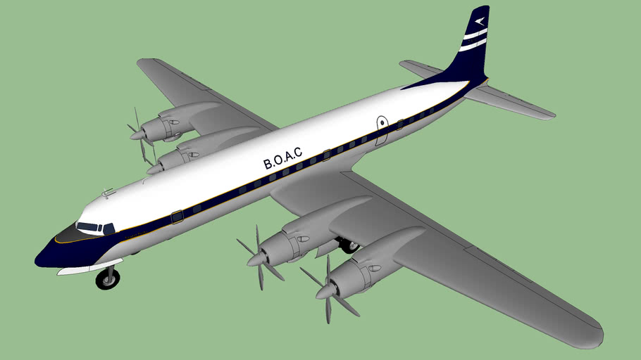 BOAC DC-7C Seven Sea's G-AOIB | 3D Warehouse