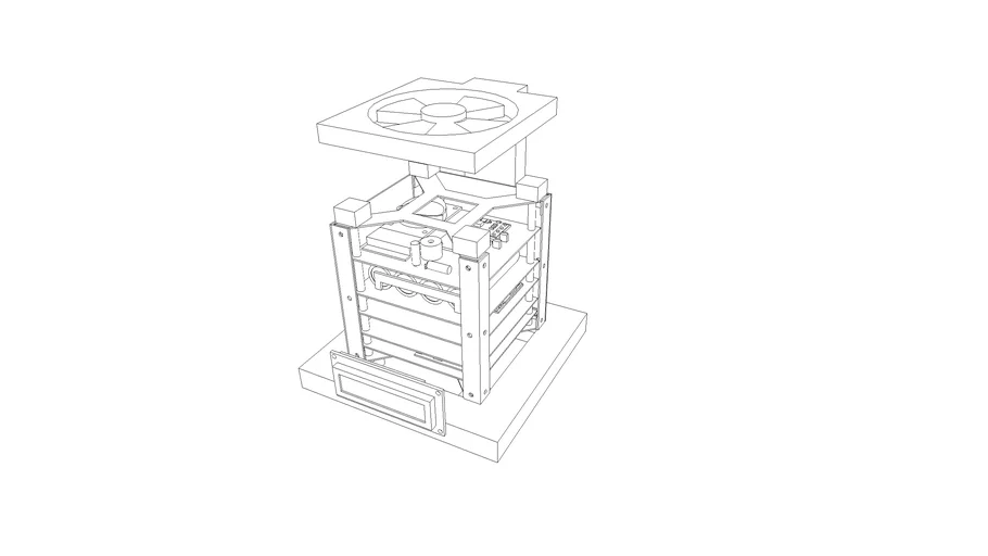 Cube sat with testbench | 3D Warehouse