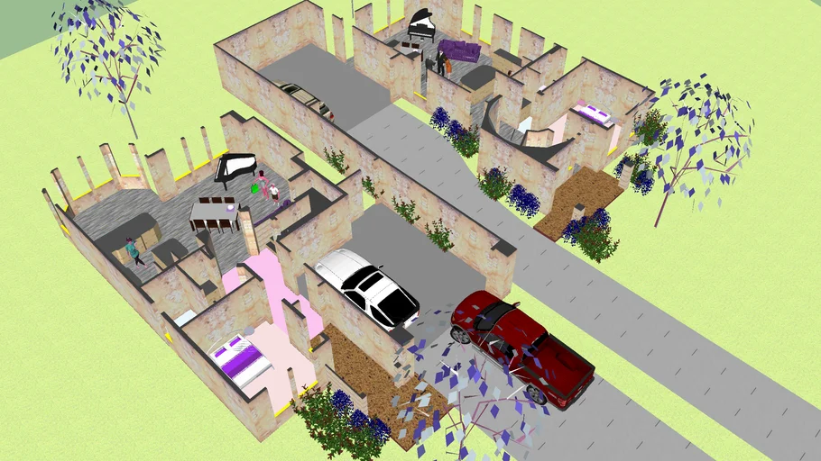 Prefurbia Massing Example: Penryn Coves twinhome detail | 3D Warehouse