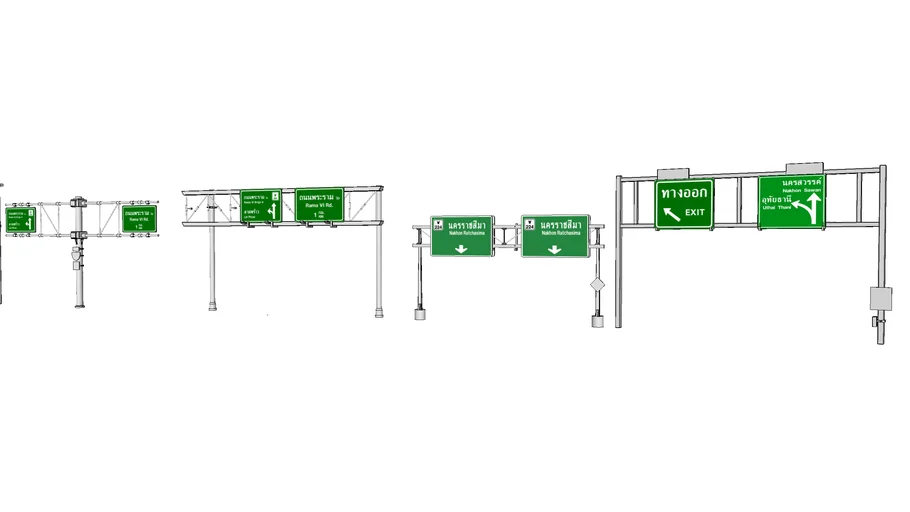Thai Road sign Highways | 3D Warehouse