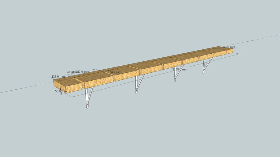 Ski rack 8 pairs | 3D Warehouse