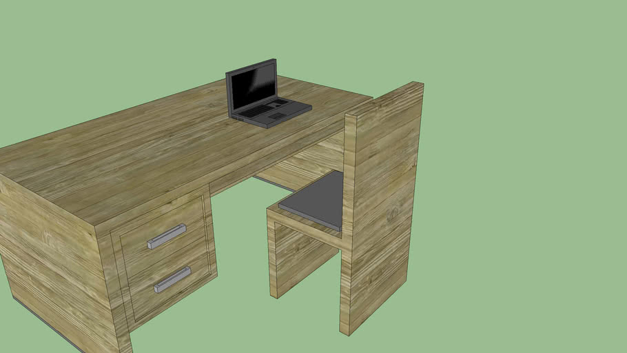 Desk + laptop | 3D Warehouse