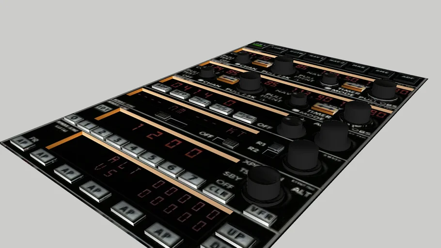 Radio Stack, General Aviation, Face | 3D Warehouse