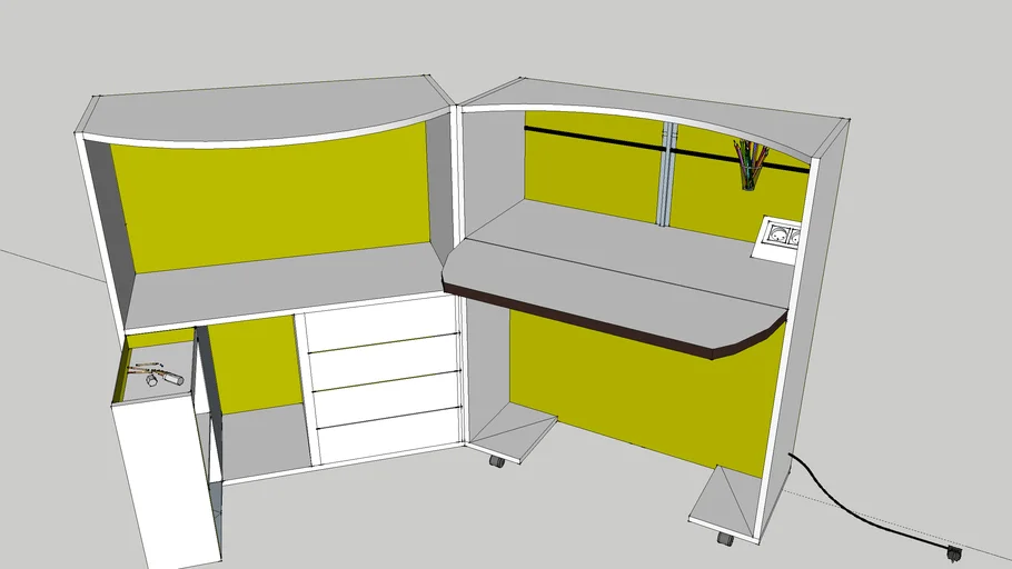 Collapsible workstation | 3D Warehouse