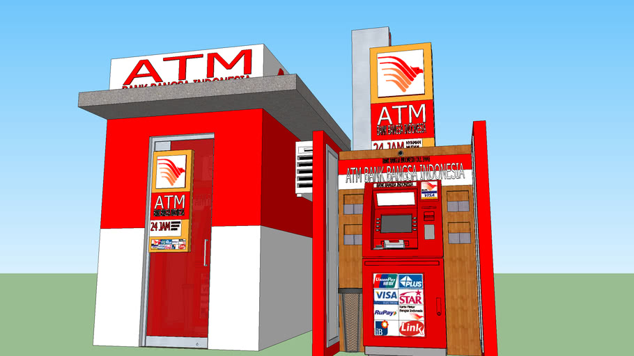 ATM Anjungan Tunai Mandiri (ATM) / Cash machine | 3D Warehouse