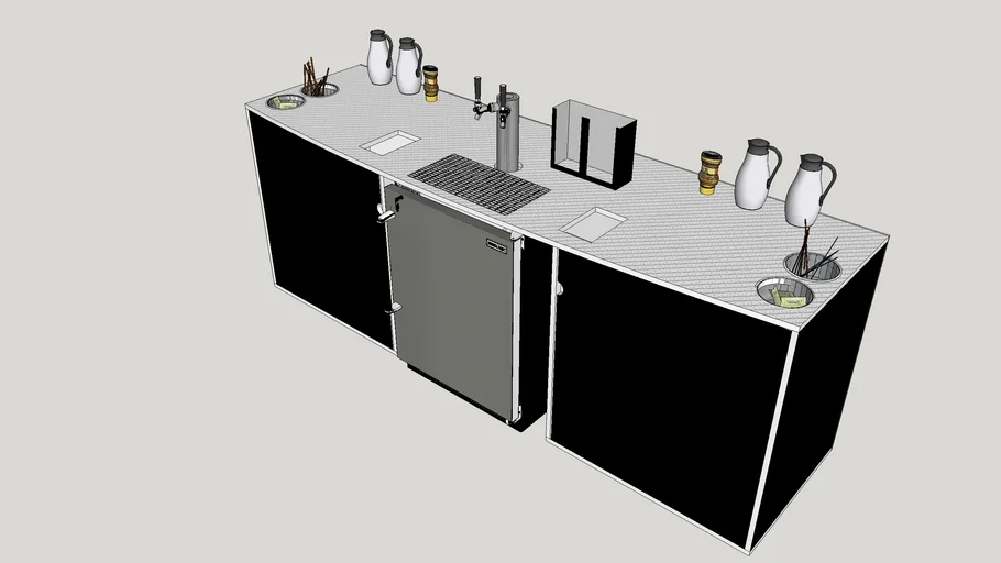BAR WITH KEGERATOR | 3D Warehouse