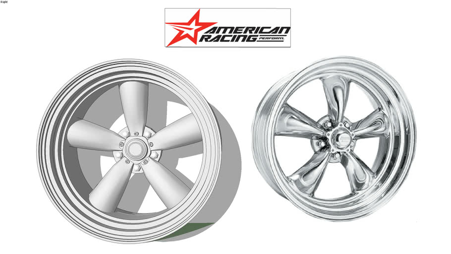 American Racing Torq-Thrust II | 3D Warehouse