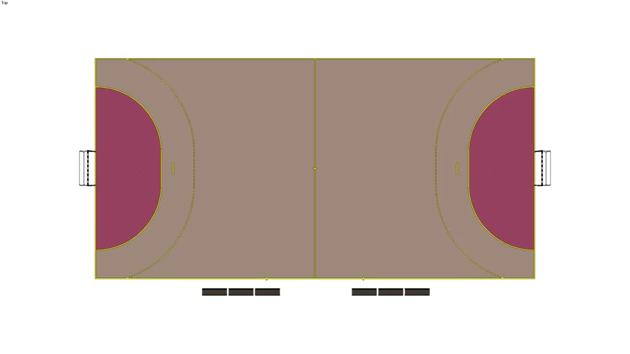 Handball Court Diagram Handball Court 3D Model In Playground 3DExport