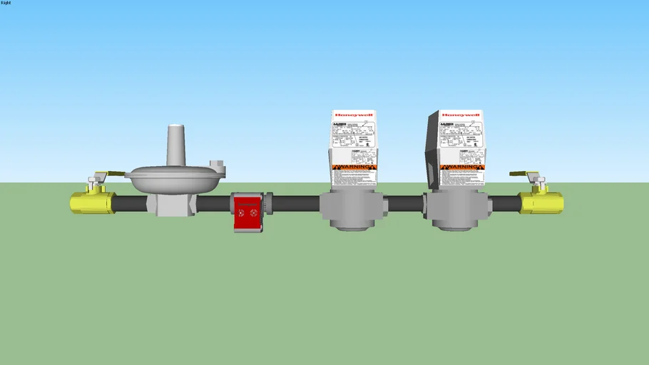 Commercial Gas Train | 3D Warehouse