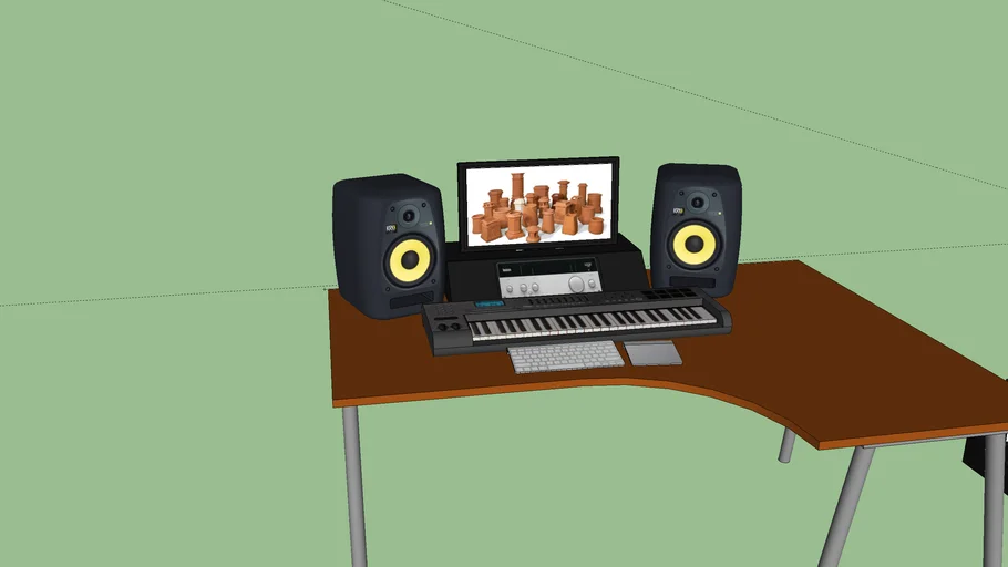 Lexicon Audio Interface/24 inch Monitor stand | 3D Warehouse