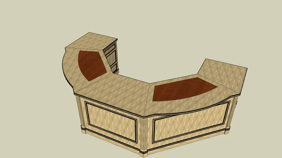 U-Shaped Executive Desk | 3D Warehouse