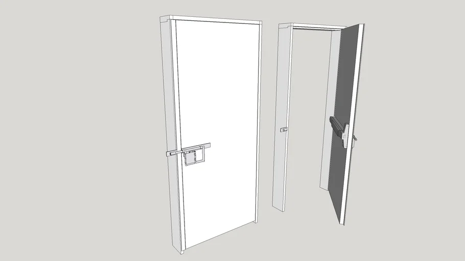 900mm Exit Door (Steel) | 3D Warehouse
