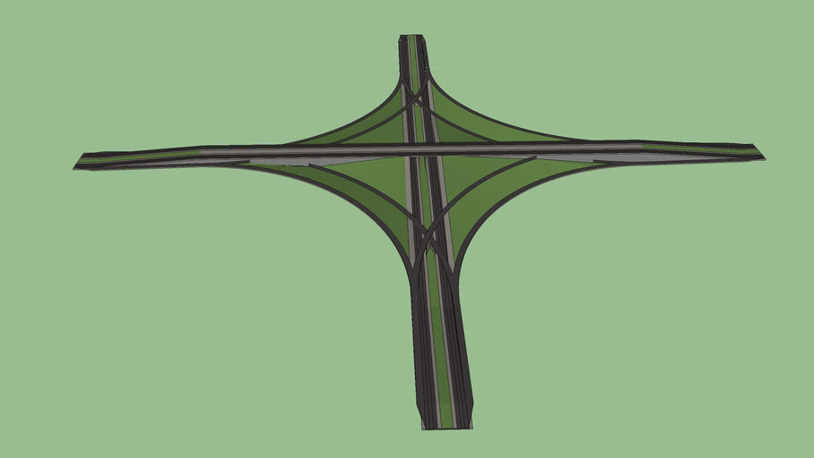 Directional Diamond Interchange | 3D Warehouse