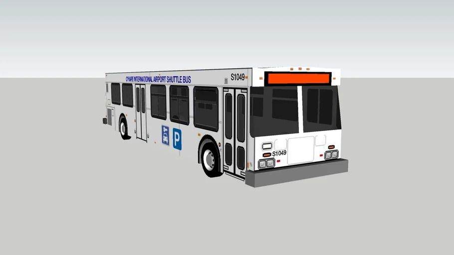 2003 new flyer D40LF O'Hare rental car shuttle | 3D Warehouse