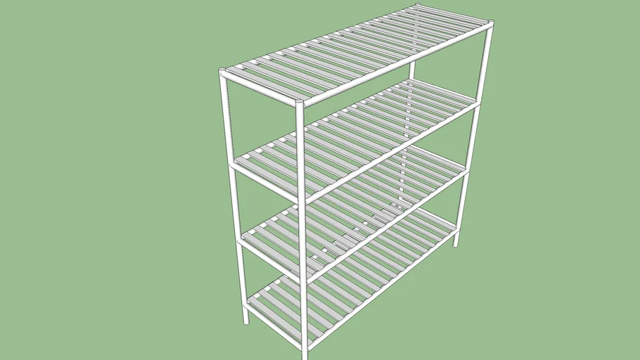 4 TIERS PUNCH RACK / SLOTTED RACK | 3D Warehouse