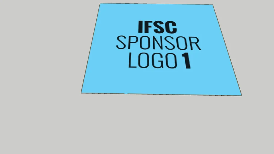 ifsc-climbing.org - IFSC Lead Sign - IFSC Sponsor Logo 1 big | 3D Warehouse
