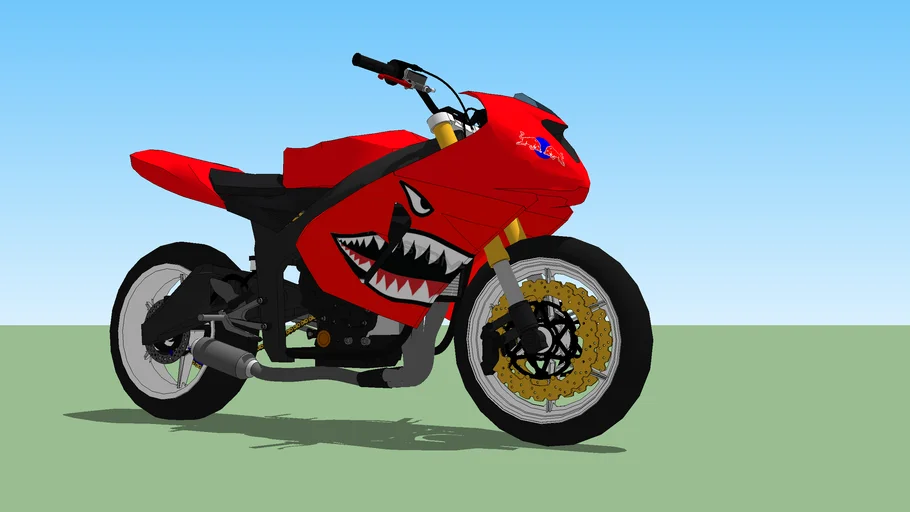 Ninja 1000cc engine swapped | 3D Warehouse