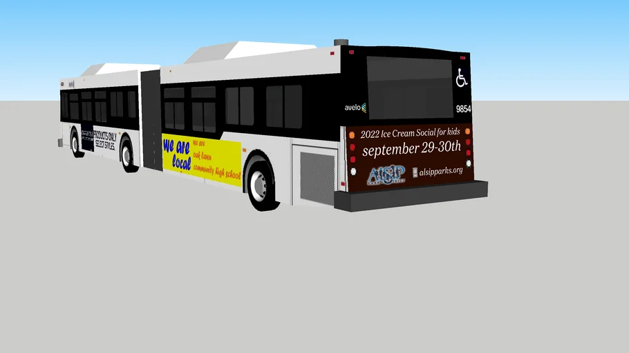 1998 new flyer d60lf shuttle | 3D Warehouse