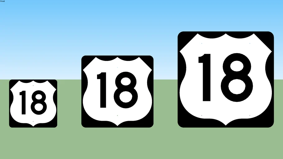 U.S. 18 Sign | 3D Warehouse