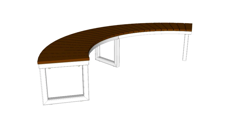 LAYT_OGM1900-00046 Backless Curved Bench | 3D Warehouse