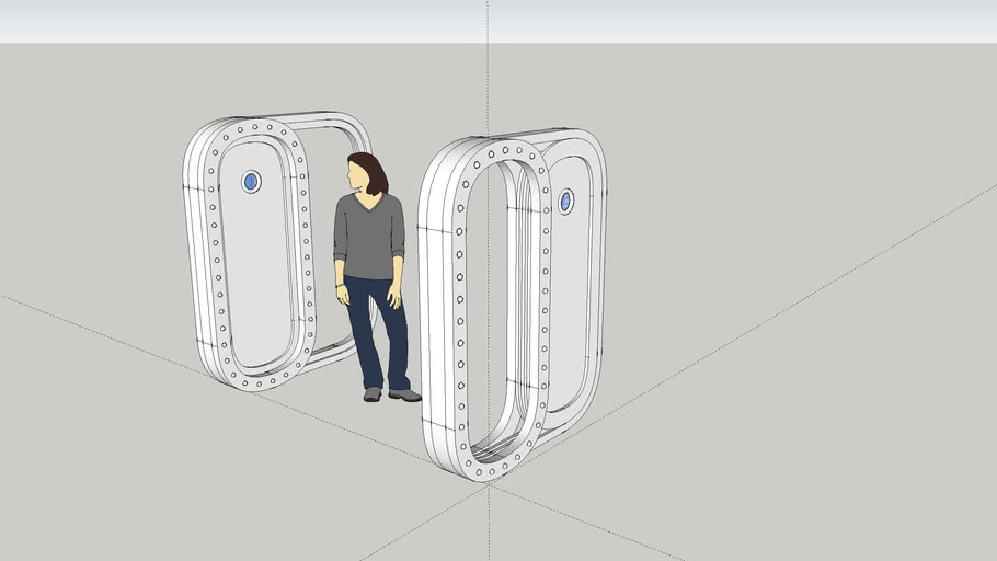 Sliding pressure door for watertight bulkhead | 3D Warehouse