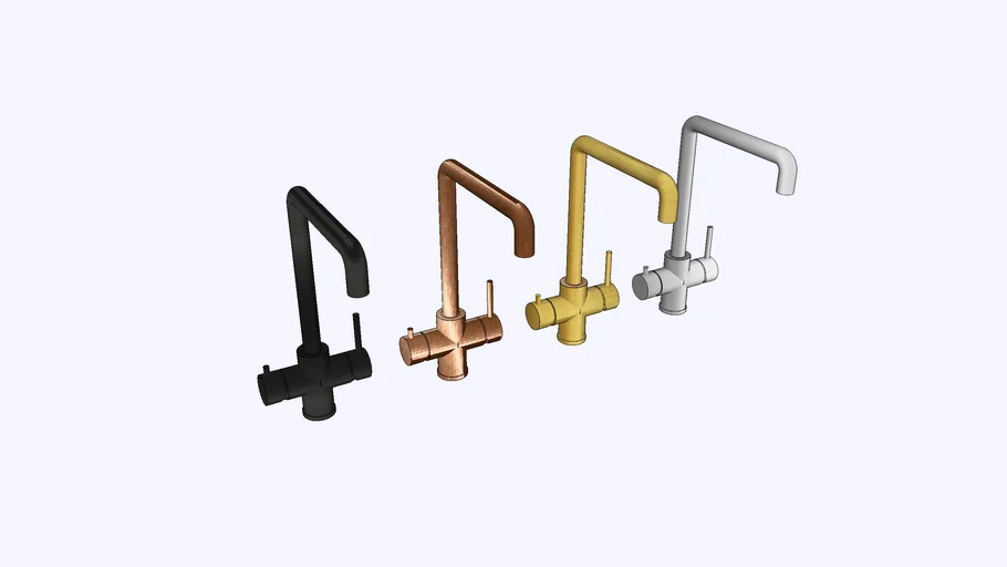 kraan - zwart, koper, messing, rvs | 3D Warehouse
