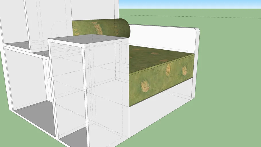 Sofa with book shelf | 3D Warehouse