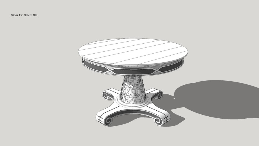 Round dining table | 3D Warehouse