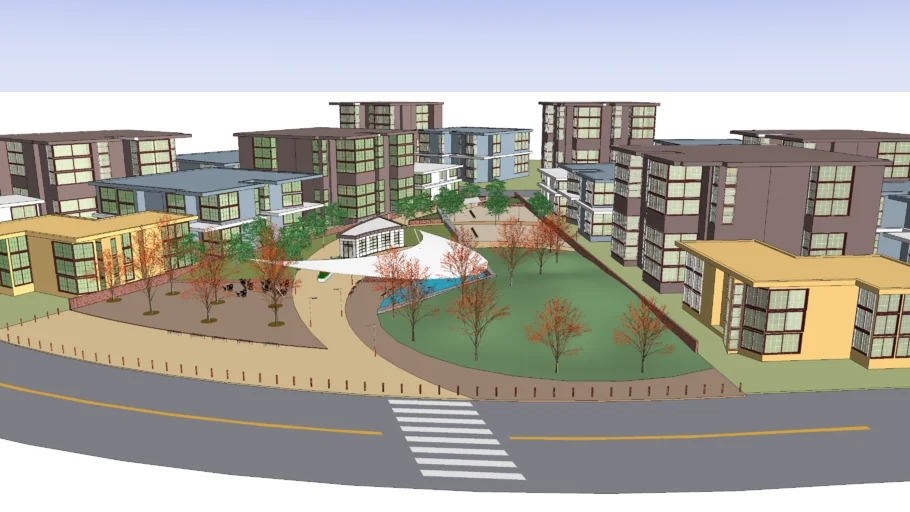 AutoCAD to SketchUp Completed Site Plan | 3D Warehouse